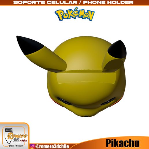 🐉 Pokemon Pikachu Cell Phone Holder / Phone Holder・ STL File for 3D ...