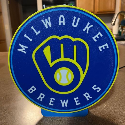 📦 Milwaukee Brewers Light Box・Free 3MF File for 3D printing・Cults