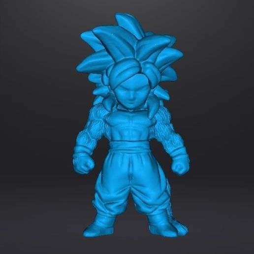 STL file DB SON GOKU PHASE 4 CHIBI MINIATURE MODEL ANIME HERO GAMES 🐒 ...
