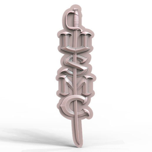 3D file 3D Model STL File for CNC Router Laser & 3D Printer USMC SWORD ...