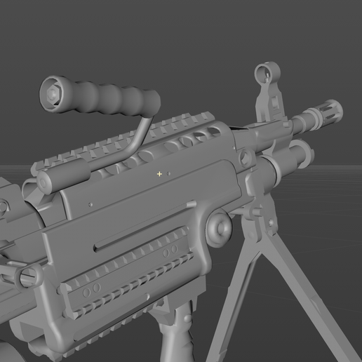 OBJ file Belgian M249 machine digital model material-1 🗺️ ・Model to ...