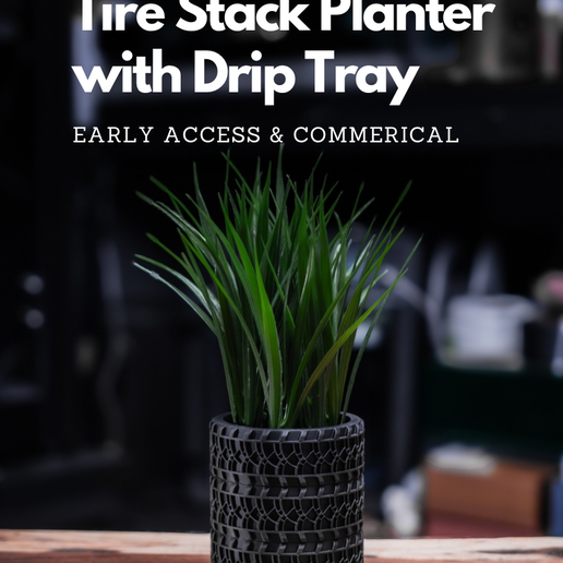 STL file Tire Stack Planter with Drip Tray 🪴 (3MF and STEP)・3D printer ...
