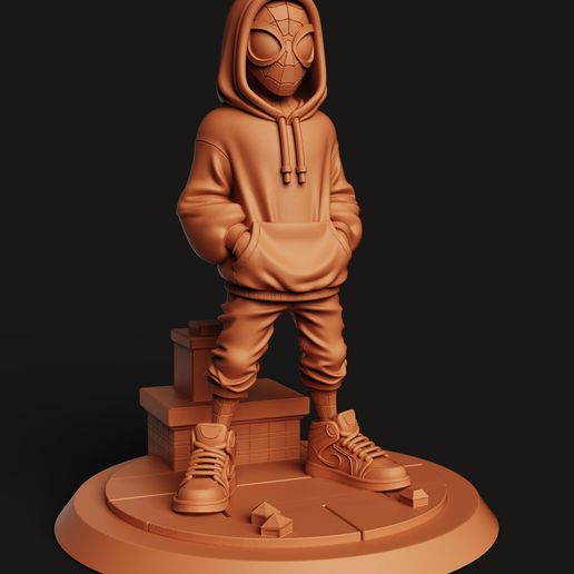 🦸 Miles Morales Spider-Man 3D Print - Streetwear Edition Figure - Spider-Verse STL・Free STL File ...