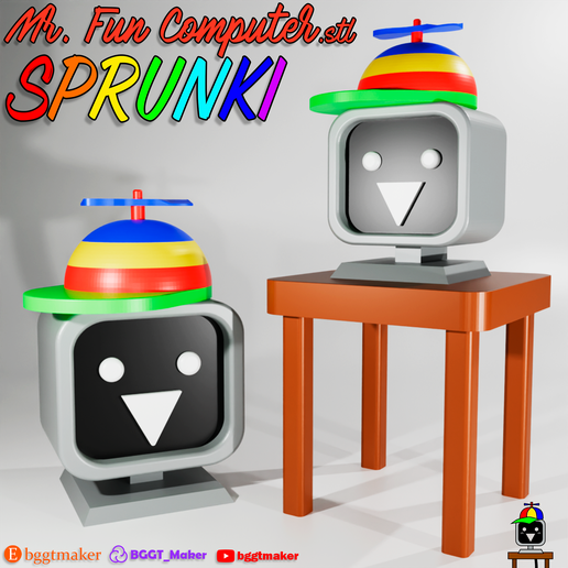 Archivo STL Mr. Fun Computer SPRUNKI INCREDIBOX | Sprunki 3D Model STL ...