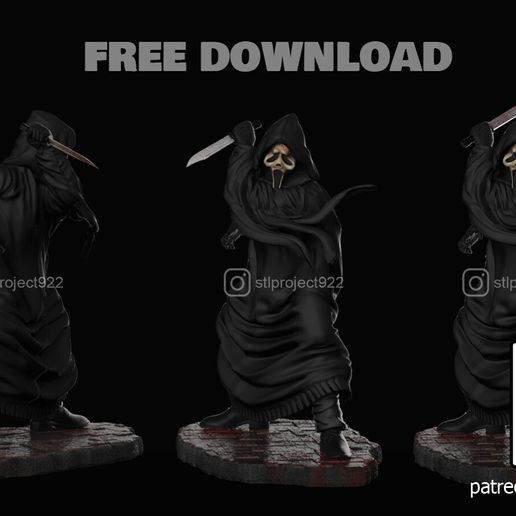 🗿 Ghostface・Free 3D File for 3D printing・Cults