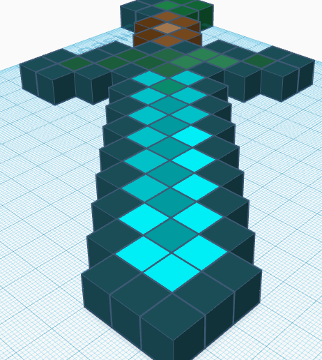 how to draw a diamond sword from minecraft