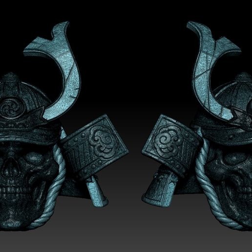 💀 Skull Samurai・ STL File for ・Cults