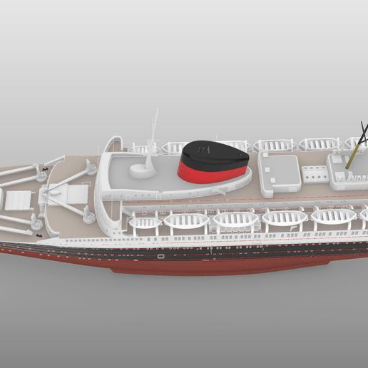 🌊 SS FLANDRE French line ocean liner (1952)・ STL File for ・Cults