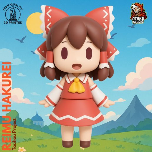 🎨 Chibi Reimu Hakurei - TOUHOU PROJECT FAN ART 3D Model・ STL File for ...