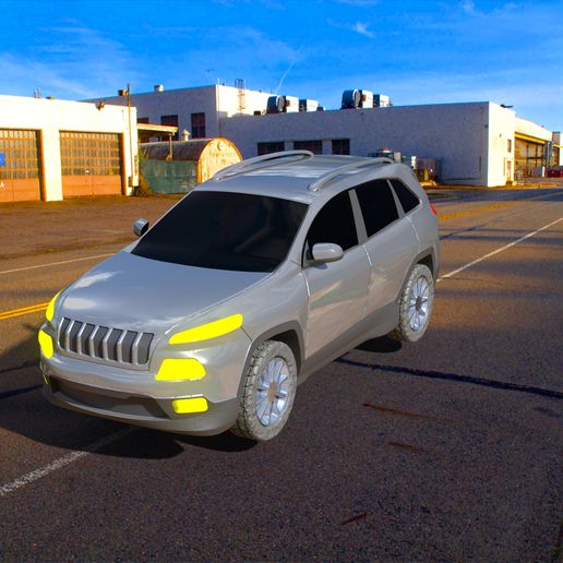 Archivo STL Jeep Cherokee KL (2013-2018) ARMABLE Escala 1:64 🛒 ・Modelo ...
