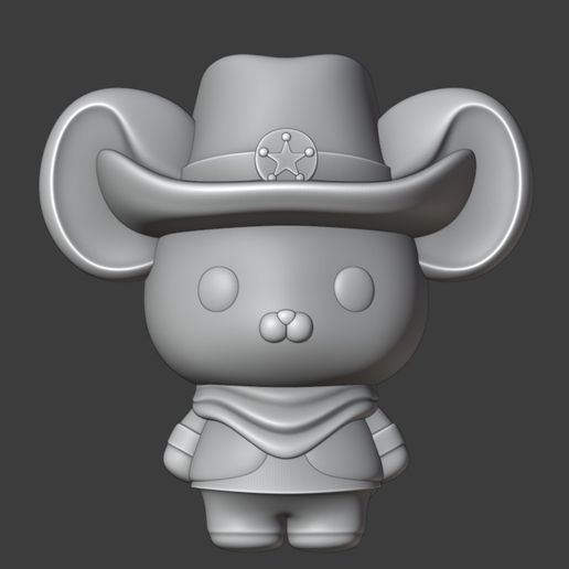 STL file Mouse cowboy 🐁 ・Model to download and 3D print・Cults