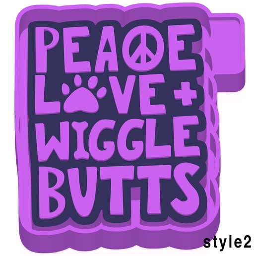 ☮️ Peace Love Wiggle Butts Freshie STL Mold Housing・ STL File for 3D ...