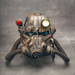 3D printed Fallout 3 - T45-d Power Armour Helmet • made with Ender3v2・Cults