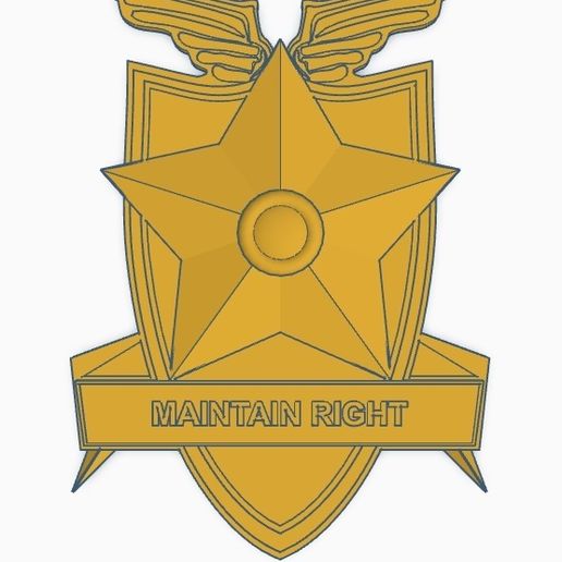 📛 MFP Badge - MAINTAIN RIGHT・Free STL File for ・Cults