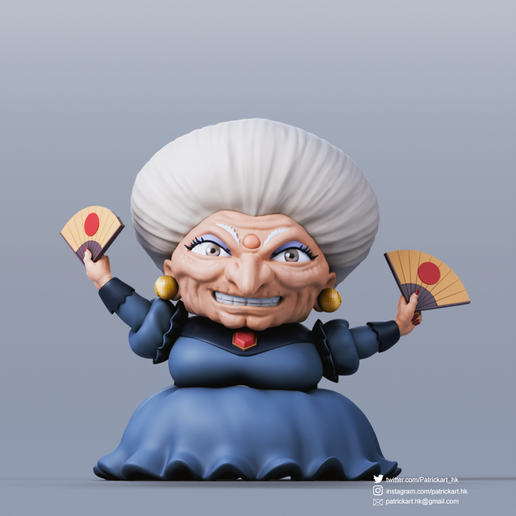 👹 Yubaba (Spirited Away )・ STL File for 3D printing・Cults
