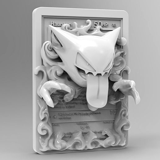 🐉 Haunter 3D Printable Pokémon Card; Pokemon TCG・ STL File for 3D ...