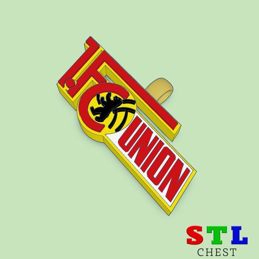 STL file LLAVERO / COLGANTE ESCUDO FC UNION BERLIN 💎 ・Template to ...