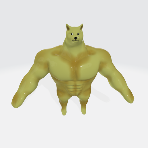 🐕 Doge swole meme - 3D printable・ STL File for 3D printing・Cults