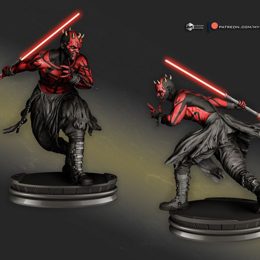3D file Darth Maul statue 📁 ・3D printing template to download・Cults