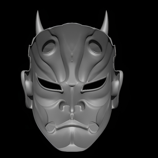 🩸 Oni Silver Blood Mask - STL File for 3D Printing | Samurai Demon Mask ...