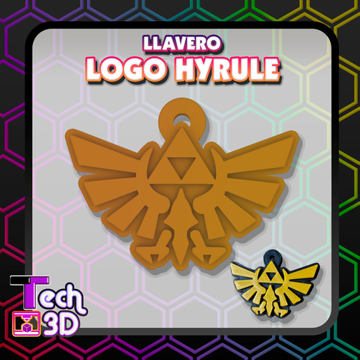 Archivo 3D LLAVERO LOGO HYRULE DE ZELDA/ZELDA HYRULE LOGO KEYCHAIN 🗝️ ...