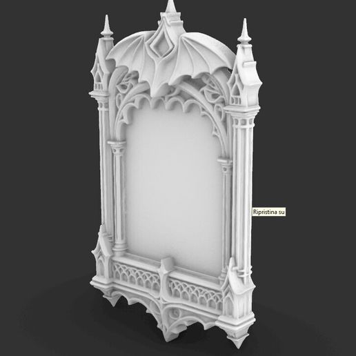 🖼️ Gothic Frame with Bat Motif – Intricate Medieval Cathedral Style ...