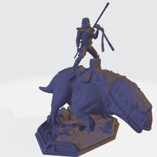 ⭐ Star Wars - Sand Trooper in Dewback Sculpture・ 3MF File for 3D ...