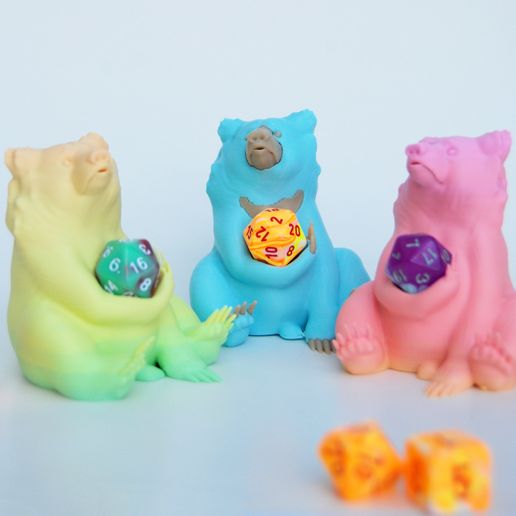 🦥 Sloth bear dice pet・ STL File for 3D printing・Cults