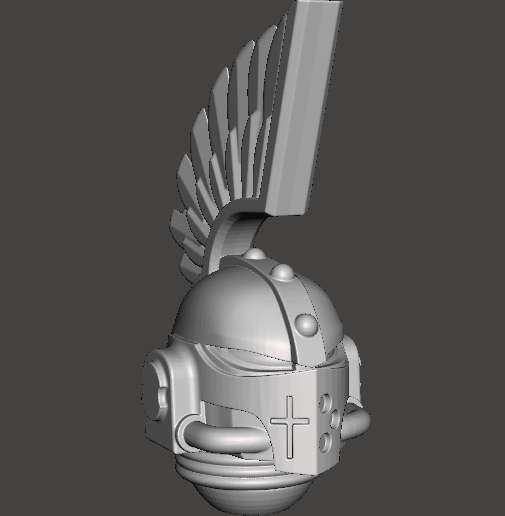 👼 Angel Mohawk Winged Helmet for 1/18 JT・Free OBJ File for 3D printing ...