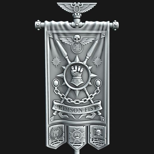 ⚔ CF Banner - 4th Company Lancers・ STL File for ・Cults