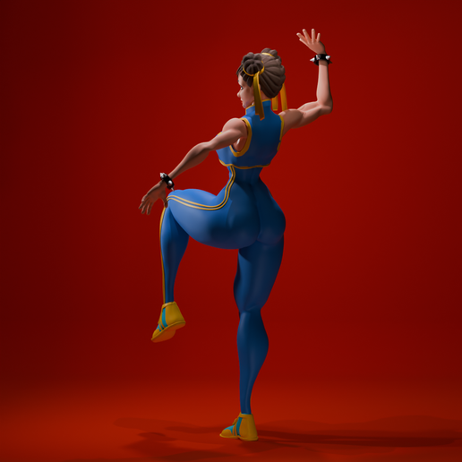 📁 Chun-Li Cartoon Style - 3D Printable Figure | STL & Blender File・ STL ...