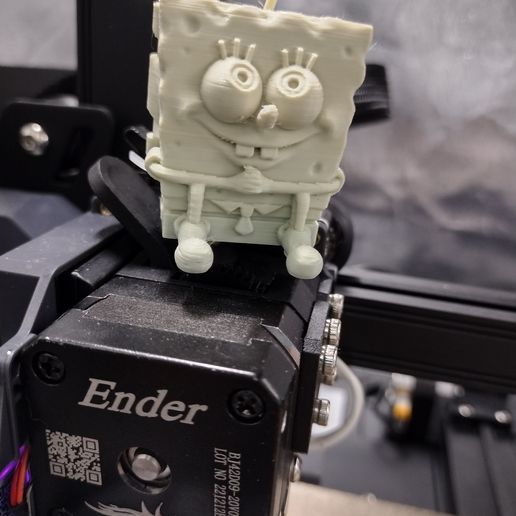 3D printer SpongeBob filament dust filter • made with Ender 3 S1・Cults