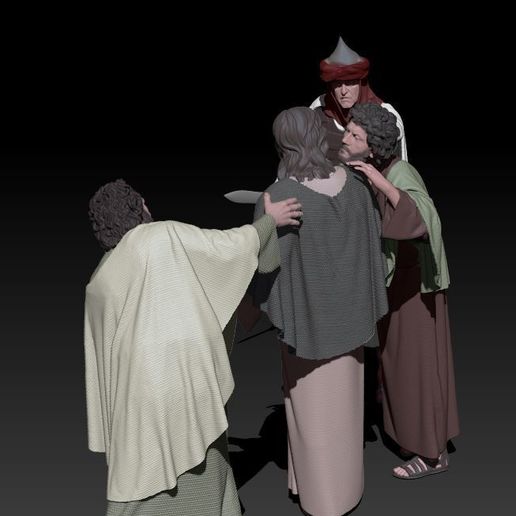 💋 Kiss of Judas - complete - 4 figures・ STL File for 3D printing・Cults