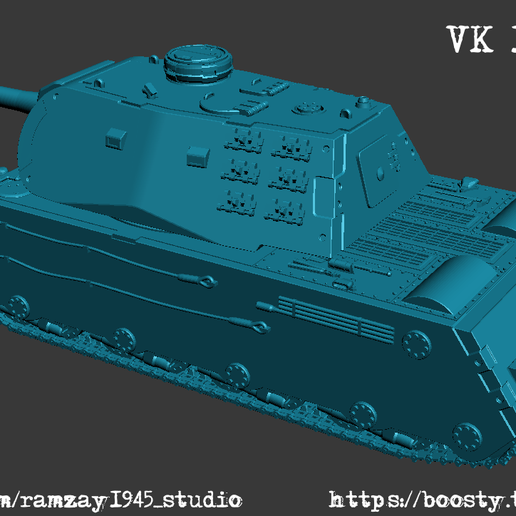 🪖 VK 168.01 (p) German superheavy tank 1:100・ STL File for 3D printing ...