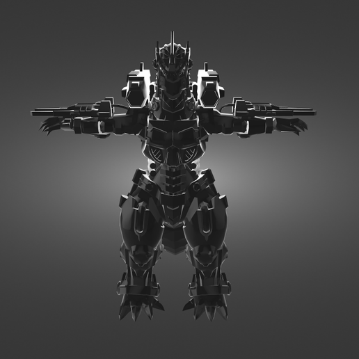 🎨 MechaGodzilla・ STL File for ・Cults