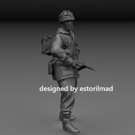 😈 WW2 BRITISH RED DEVIL PARATROOPER IN ARNHEM V4・ STL File for 3D ...