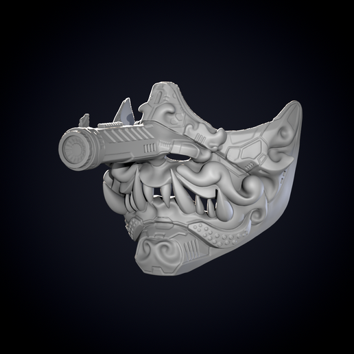 🎭 Mecha Tengu Mask STL | Wearable Cosplay Mask | Multicolor 3MF | FDM ...