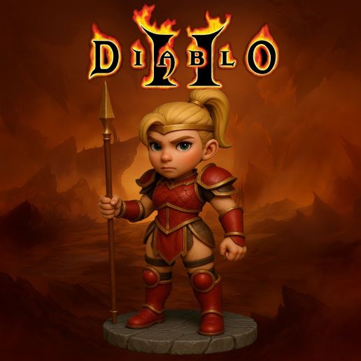 🏹 Amazon Diablo 2・Archivo STL para Impresión 3D・Cults