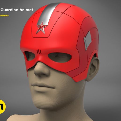 🪖 The Red Guardian helmet・ 3D File for ・Cults