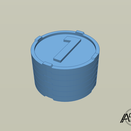 🎲 Stackable 40mm Objective Tokens・ STL File for ・Cults