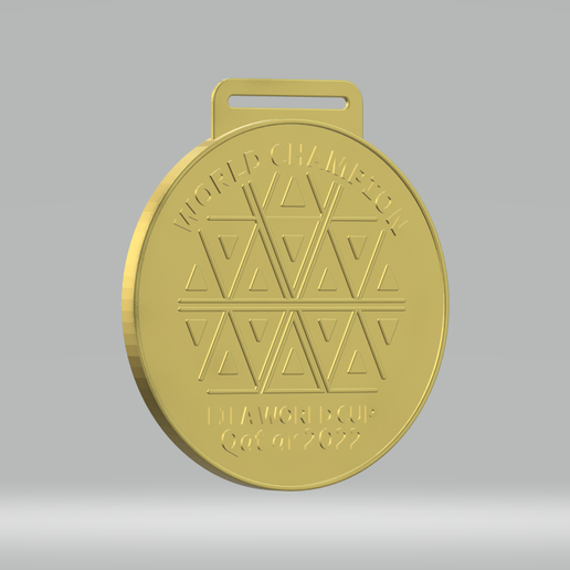🇶🇦 Qatar 22 Champion Medal・Free STL File for 3D printing・Cults