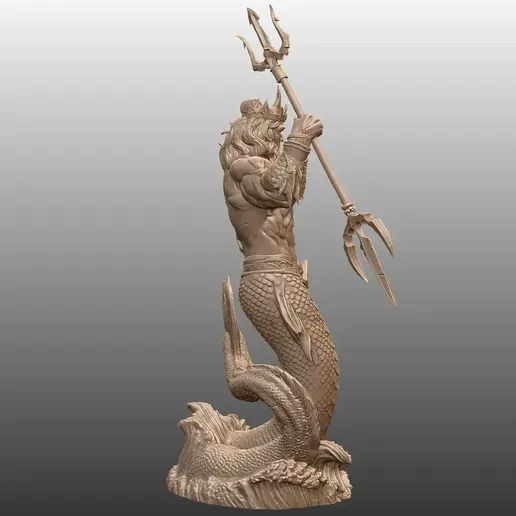 🔱 Poseidon – Mythological God of the Sea 3D Printable STL Model with ...