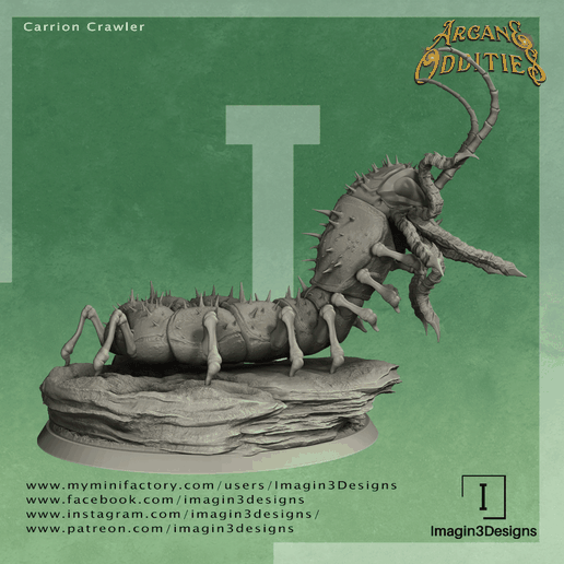 🎲 Carrion Crawler・ 3D File for 3D printing・Cults
