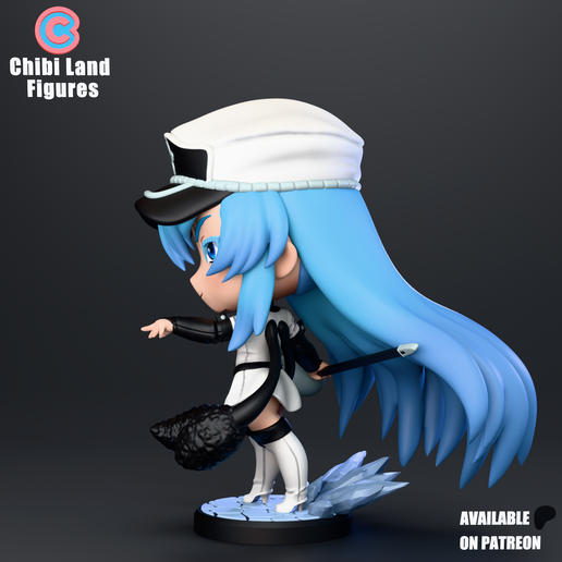💬 Esdeath - Chibi Figure - Akame ga Kill・ 3D File for 3D printing・Cults