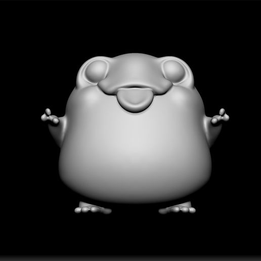 STL file funny cute frog - toon frog toy - cute frog toy - frog toy for ...