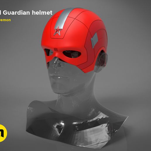🪖 The Red Guardian helmet・ 3D File for ・Cults