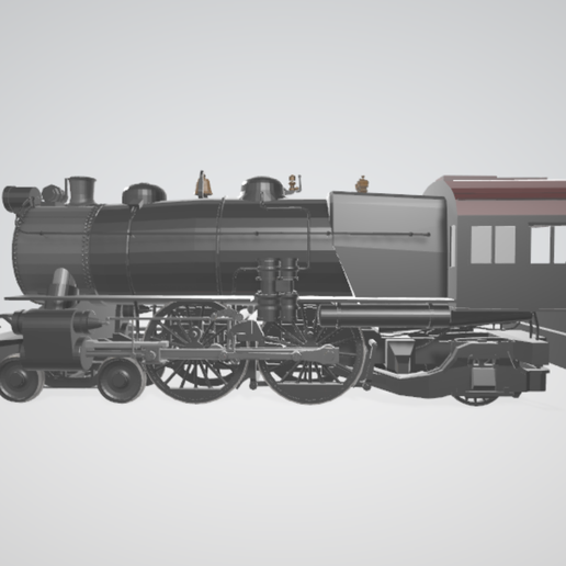 😤 E6 Atlantic steam locomotive・ OBJ File for 3D printing・Cults