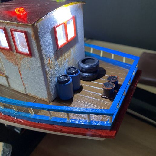 🎣 3D Printing RC Fishing Boat・ STL File for ・Cults