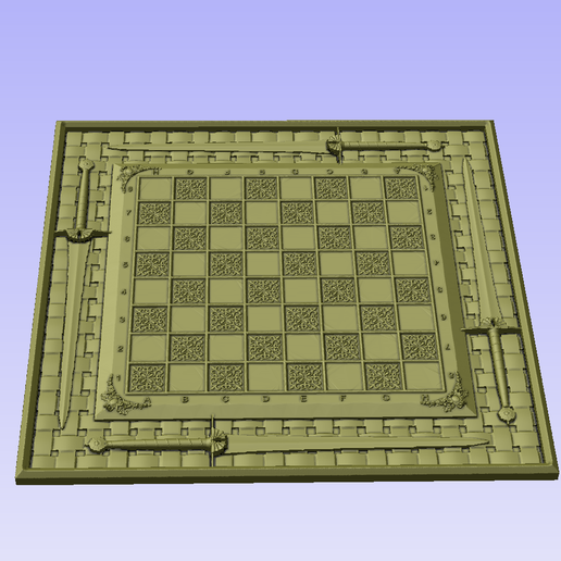 ⚔️ Medieval swords medieval sword chessboard 3D Model STL for CNC ...
