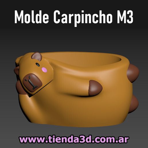 STL file Mold M3 Capybara Pot Mold 🪴 ・3D printing design to download・Cults